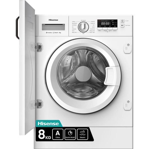 WF3M841BWI_WH | Hisense Washing Machine | White | ao.com