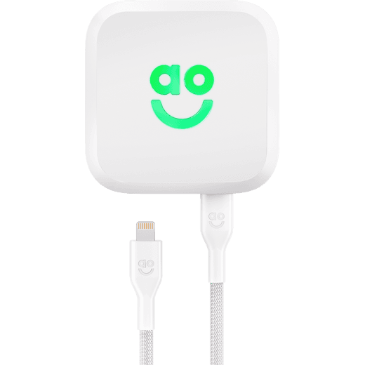 AO 45 Watt Lightning Charger for Mobile Phone, Tablet - White