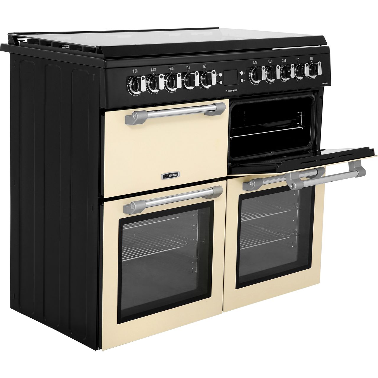 Leisure CC100F521C Chefmaster 100cm 6 Burners A/A/A Dual Fuel Range ...