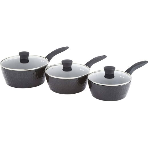Tower Diamo 3 Piece Cookware Set - Black