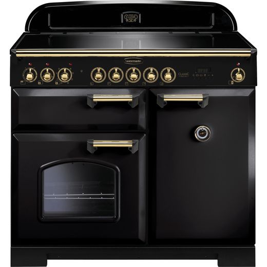 Rangemaster, range cooker | Black / Brass | CDL100EIBL/B_BKB | ao.com
