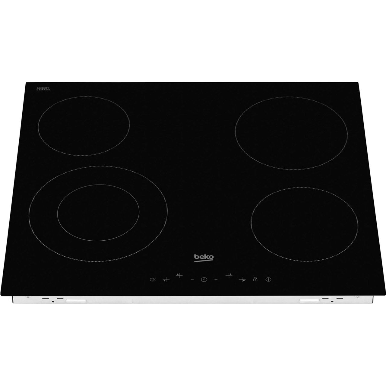 Beko HIC64402T 58cm 4 Burners Ceramic Hob Touch Control Black ...