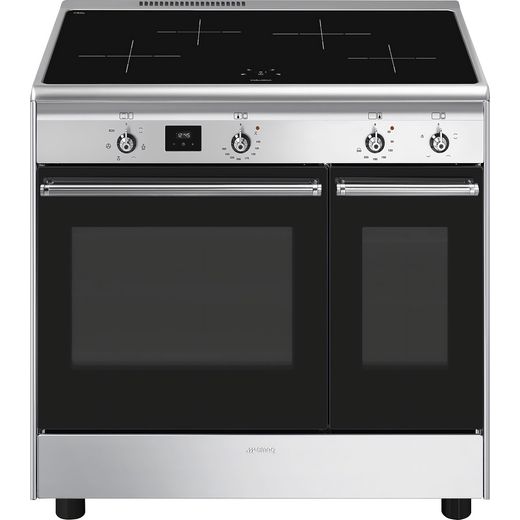 Smeg Concert CX92IM 90cm wide Electric Range Cooker with Induction Hob ...