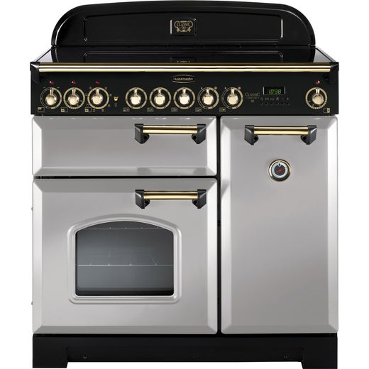 Rangemaster Classic Deluxe CDL90ECRP/B 90cm wide Electric Range Cooker ...