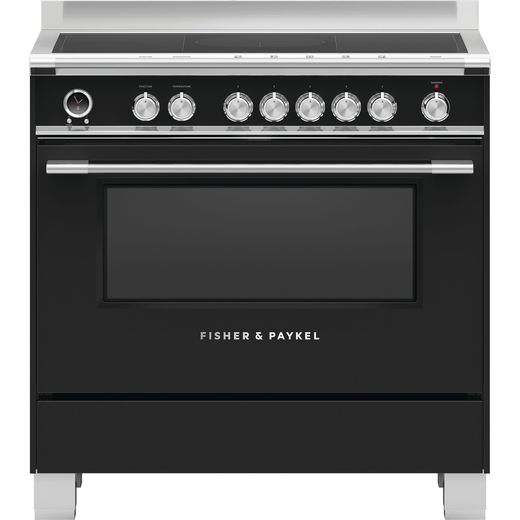 Fisher & Paykel OR90SCI6B1 90cm wide Electric Range Cooker with Induction Hob and Pyrolytic ...