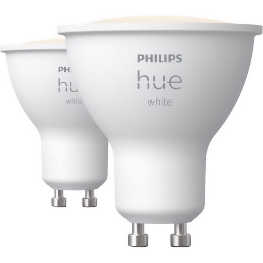 Philips Hue White GU10 Smart Bulb - 2 Pack