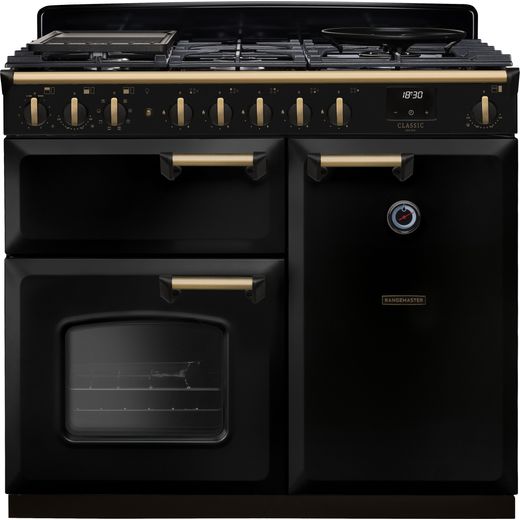 Rangemaster Classic Deluxe 100 Dual Fuel CLDL100DFPGBL/AB1 100cm wide ...