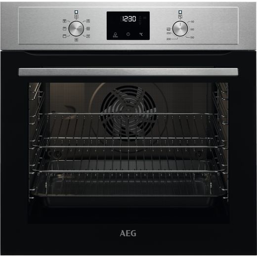 AEG 6000 multifunctional single oven | BCX33501KM_SS | ao.com