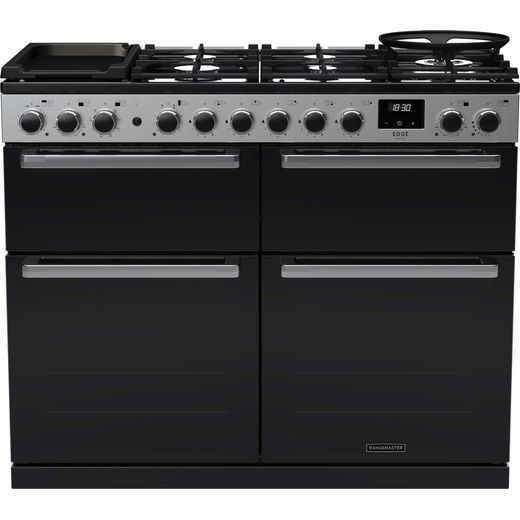 Rangemaster dual fuel range cooker | EDDLB110DFGBLK | ao.com