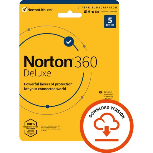 Norton Digital Download for Windows, Mac, for 5 Devices - Annual ...