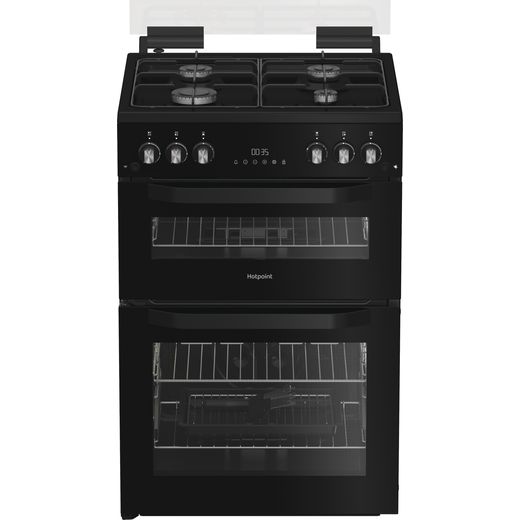 Hotpoint HDG6GDCB1 Double Oven Gas Cooker with Variable Gas Grill ...