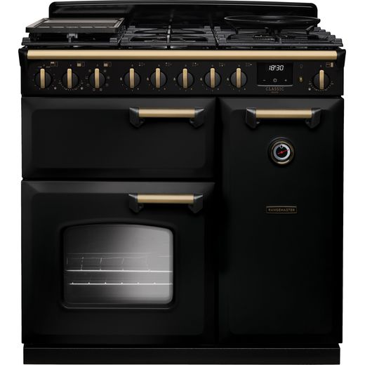 Rangemaster dual fuel range cooker | CLDL90DFPGBL/AB1_BK | ao.com