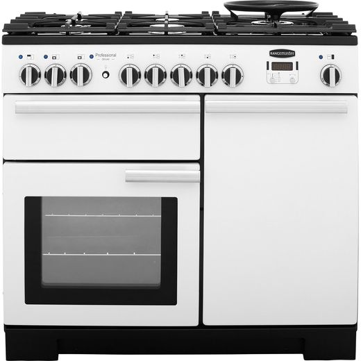 Rangemaster Professional Deluxe PDL100DFFWH/C 100cm wide Dual Fuel ...