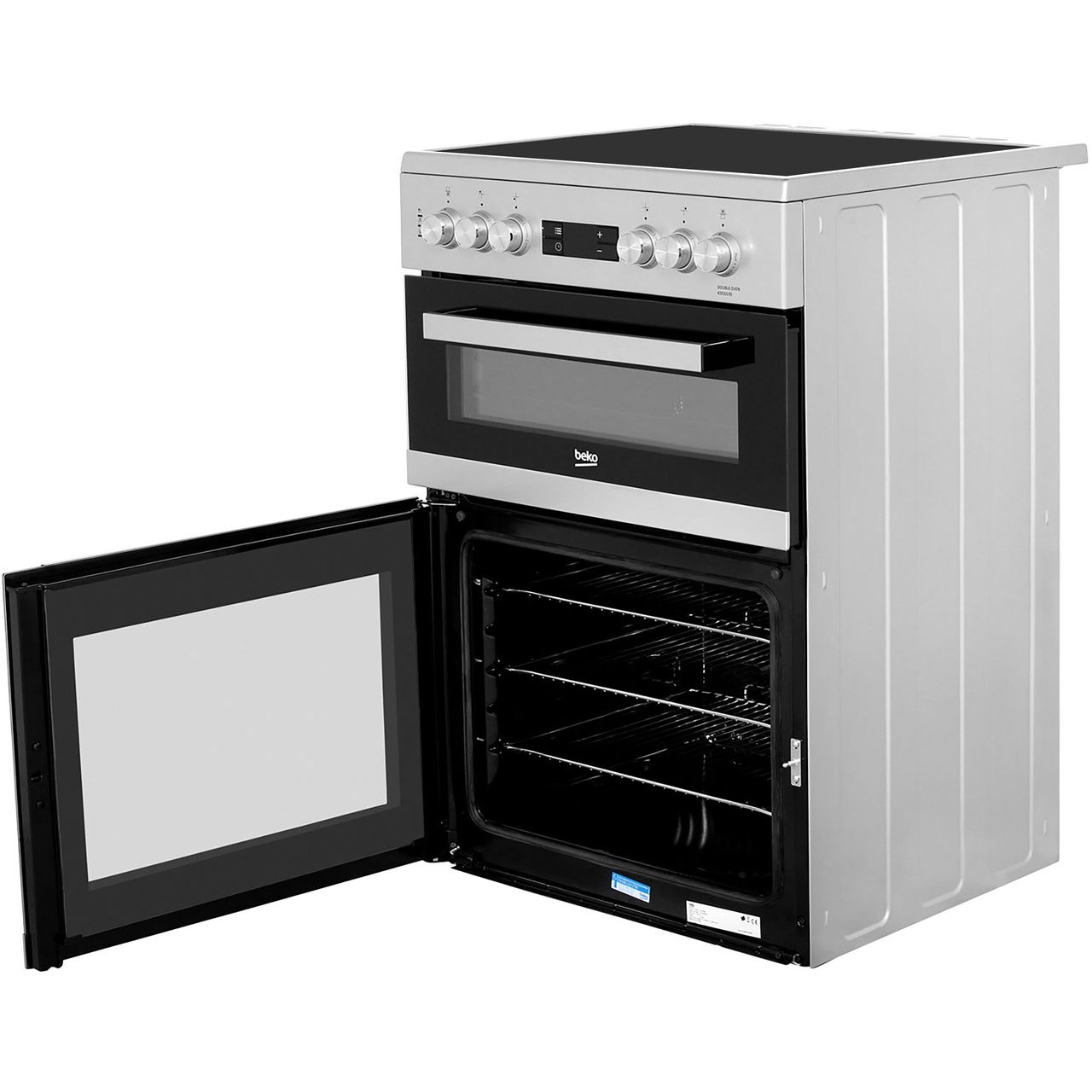 Beko KDC653S Free Standing A/A Electric Cooker with Ceramic Hob 60cm ...