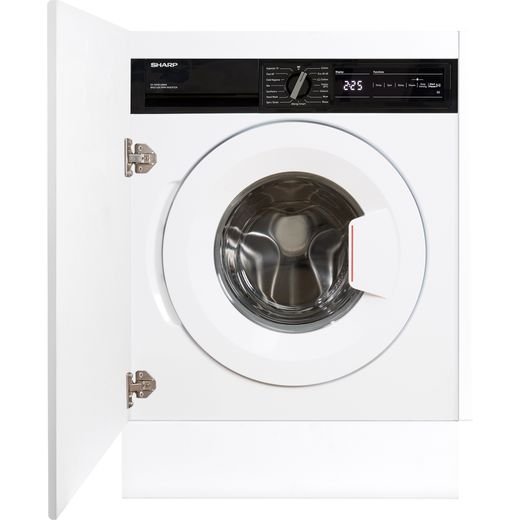 Sharp ES-NIH814BWA-EN Integrated 8kg Washing Machine with 1400 rpm ...