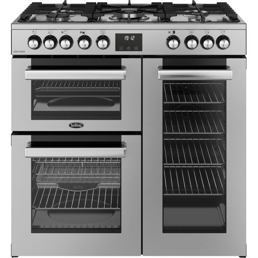 Belling CookCentre 90DF 90cm wide Dual Fuel Range Cooker with Gas Hob ...