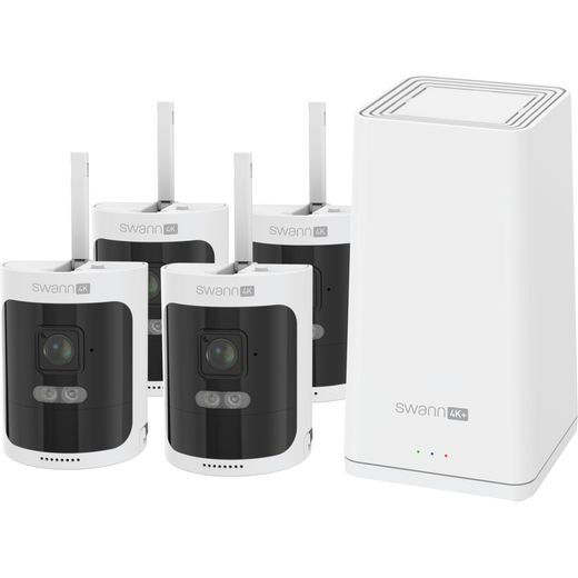Swann AllSecure4K Wireless Security Kit Smart Home Security Camera - White