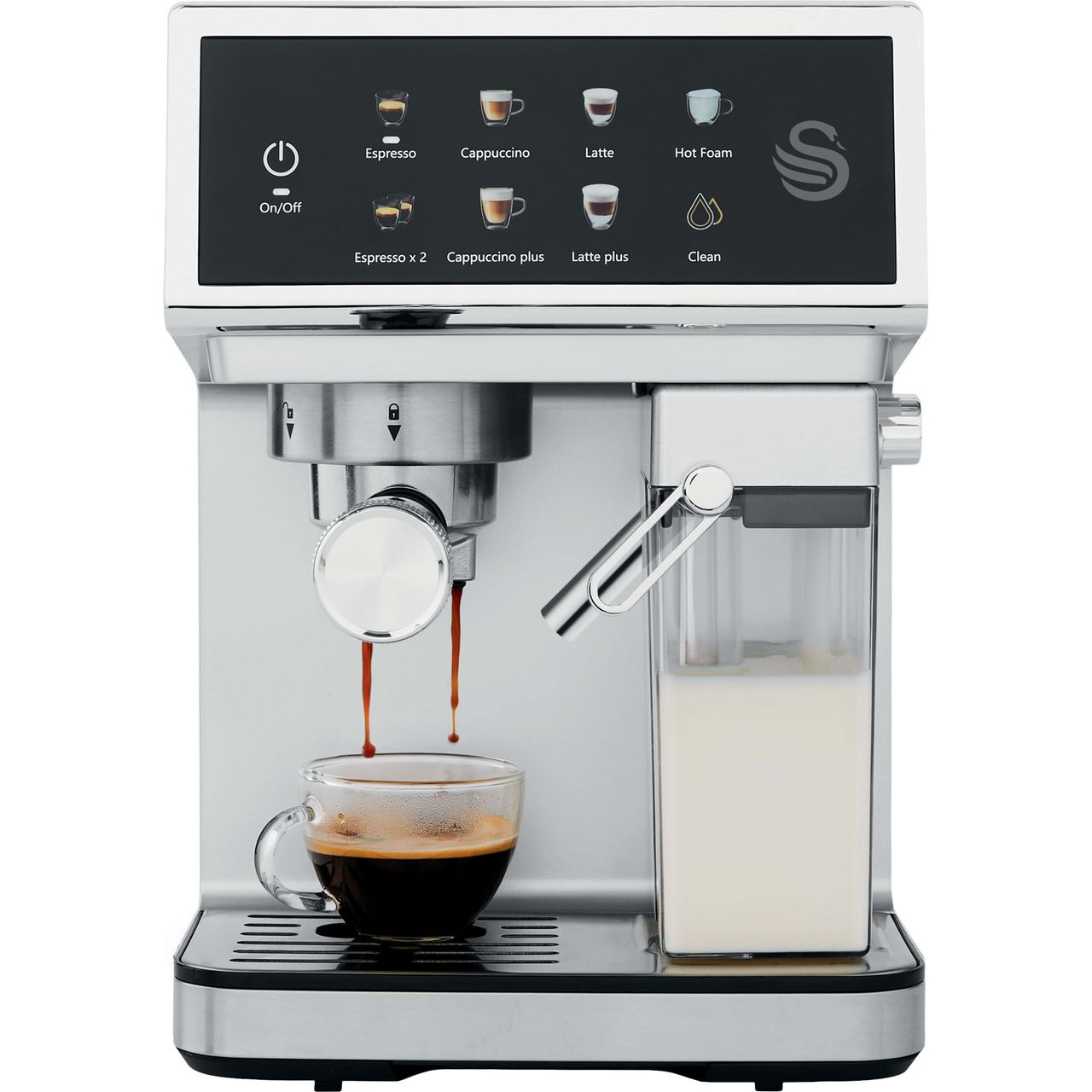 Swan Digital One-Touch Espresso Coffee Machine | SK22154 | ao.com