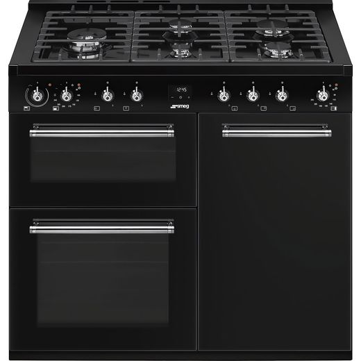 Smeg dual fuel range cooker | CX103GMBL_BK | ao.com