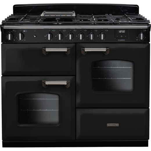 Rangemaster range cooker | CLO110DFPGBL/CM1_BKCH | ao.com