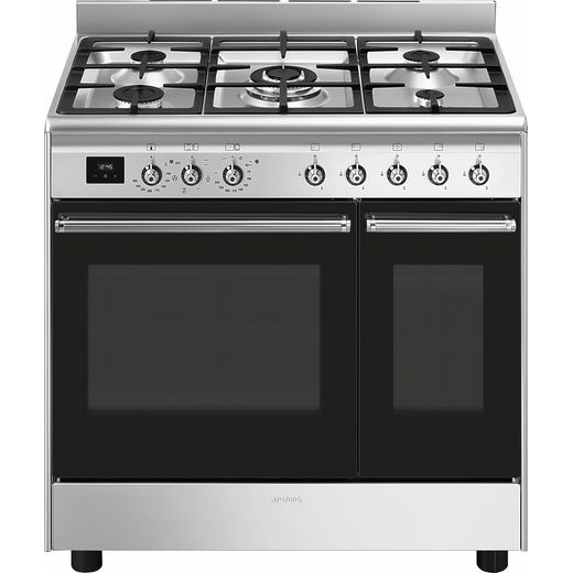 Smeg dual fuel cooker | stainless steel | CX92GM_SS | ao.com