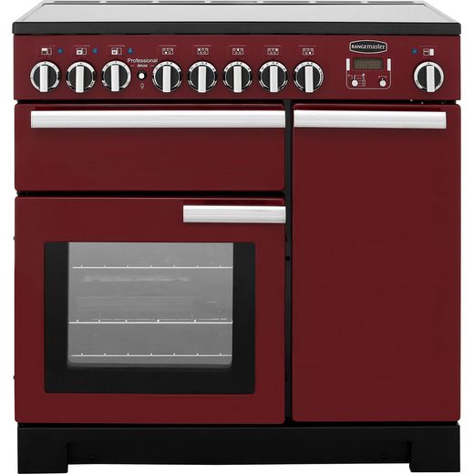 PDL90EICY/C | Rangemaster Range Cooker | Cranberry/Chrome |ao.com