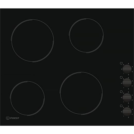 RI860C_BK | Indesit 58cm Ceramic Hob | Black | ao.com