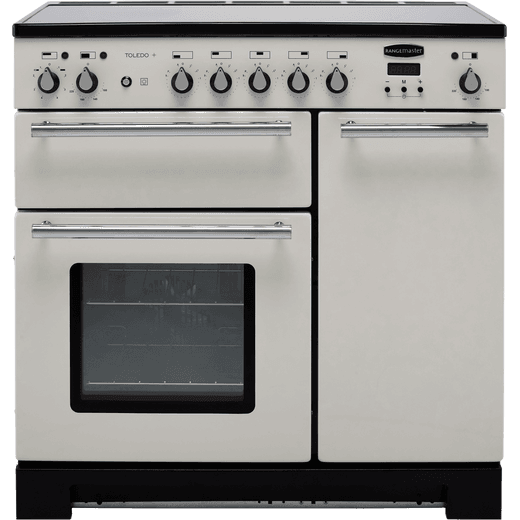 TOLP90EIIV C | Rangemaster Range Cooker | Ivory Chrome | ao.com