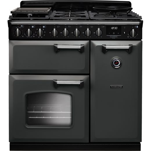 Rangemaster 80L Electric Range Cooker | CLDL90DFPSLT/CM1_BK | ao.com