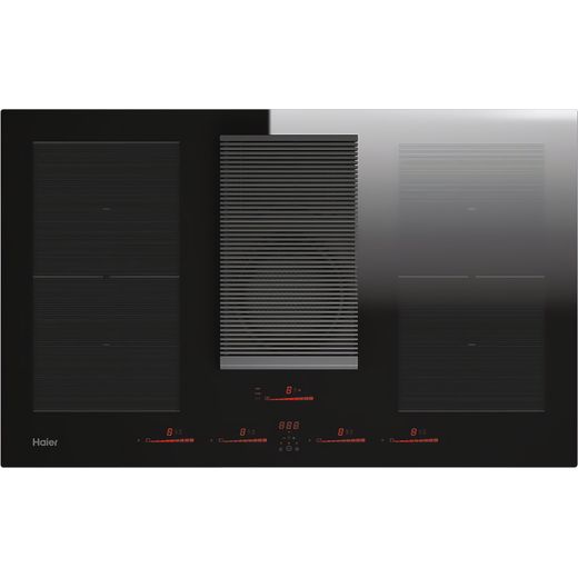 Haier I-Dual Series 6 HAIH8IFMCF 83cm Induction Extractor Hob - Black ...
