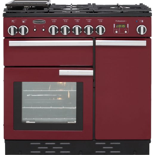 PROP90NGFCY/C | Rangemaster Range Cooker | Cranberry | ao.com